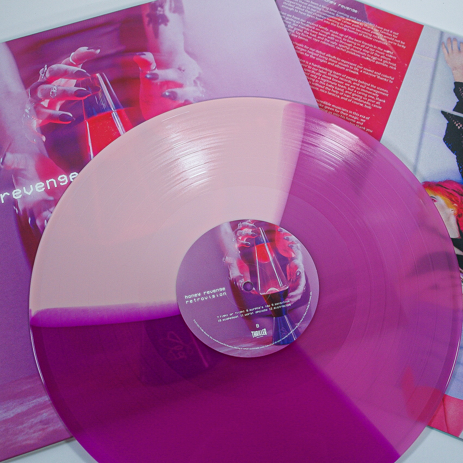 Honey Revenge - “Retrovision” Pink, Purple & Violet (Tri-Color) Split ...